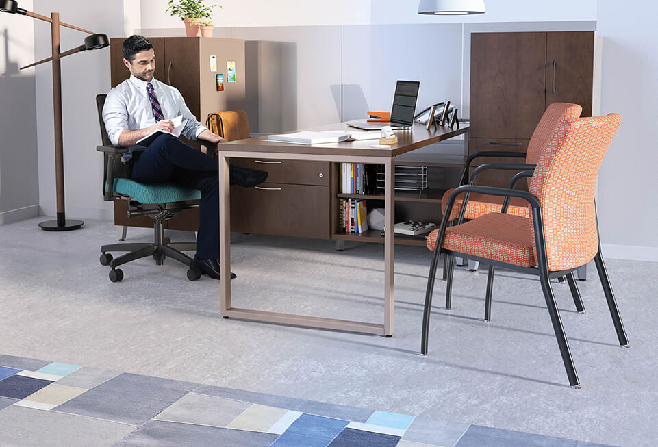 HON Contain Ignition Flock Voi Desks – LPS Office Interiors